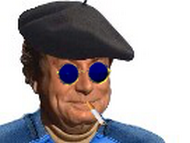 Sticker de ganesh2bgtimide sur shill beret paysan jesus lunettes clope